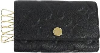 Louis Vuitton unisex, Pre-owned, Noir, Taille: ONE Size Porte-cl&eacute;s en cuir Pre-owned