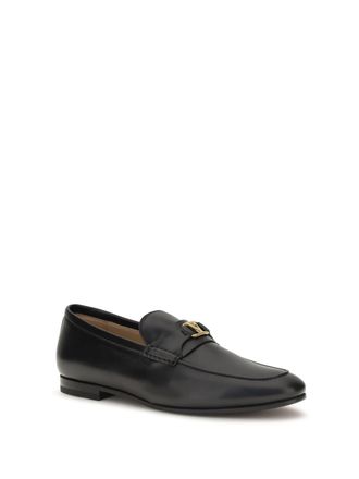 Valentino Garavani Mens Loafers Vlogo Signature Black Calf Leather