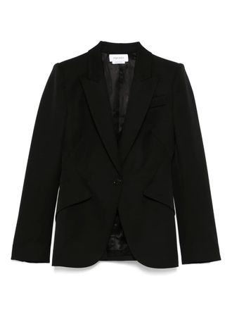 Alexander McQueen blazer en laine à simple boutonnage - Noir