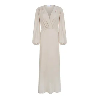 Douuod Femme, Robes, Beige, Taille: 40 FR Robe Midi Drap&eacute;e