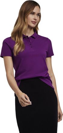 Falke Damen Polohemd Basic Pique W Pl Baumwolle weich hautfreundlich bequem sehr leicht 1 St&uuml;ck, Lila Ultraviolet 8295, XL