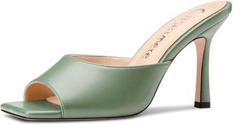 Castamere Femmes Carr&eacute; Ouvert Bout Sandales Haut High Aiguille Talon Heel Slip-on Mules Chaussures Dress D&eacute;contract&eacute; &Eacute;t&eacute; Chaussures 9 CM Heels Vert Olive 40 EU