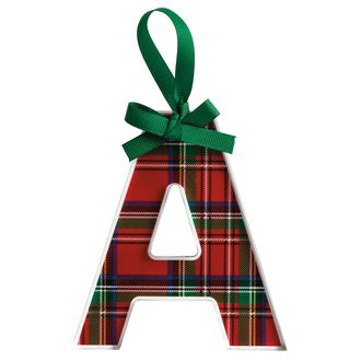 Mud Pie Weihnachtliche Initiale A Tartan Ornament