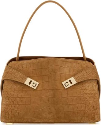 Ferragamo Femme, Sacs, Brun, Taille: ONE Size Hug Soft Medium Shoulder Bag