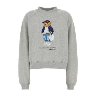 Polo Ralph Lauren Femme, Sweatshirts et sweats &agrave; capuche, Gris, Taille: 40 FR Polo Bear SweaT-shirt