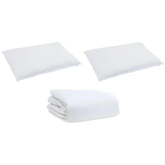 vidaXL Bettdecke Sonstiges 3 pcs Weiß Daunen Vidaxl