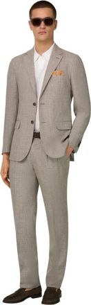 Boggi Milano Homme, Costumes, Brun, Taille: 3XL Costume Micro-Motifs