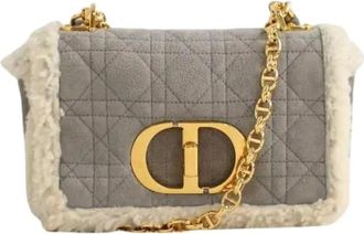 Dior Sac bandouli&egrave;re en cuir Pre-owned - Femme - Pre-owned - Gris - Taille: ONE Size
