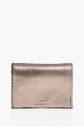 IL BISONTE Metallic Letaher Wallet size Unica