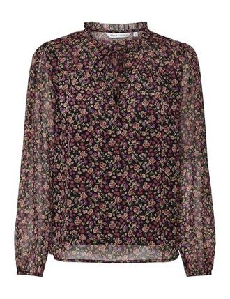 Only Onlditsy L/S Blouse WVN Noos Haut f&eacute;minin avec col en V et Poignets &eacute;lastiques, Noir, M Femmes