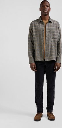 Eden Park Surchemise &Agrave; Carreaux En Laine Et Coton Grise Coupe Regular