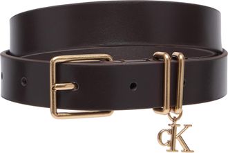 Calvin Klein G&uuml;rtel Calvin Klein Monogram Charm Keeper Belt 25Mm LV04F7086G Dunkelbraun