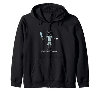 Whyitsme Design Lustiger Herren Cricket Guy, Jungen Cricketspieler Kapuzenjacke