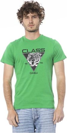 Cavalli Homme, Tops, Vert, Taille: L T-Shirt en coton