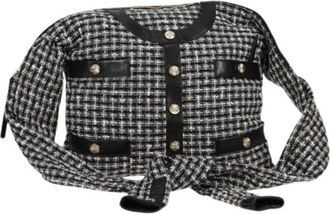 Chanel Sac bandouli&egrave;re vintage en toile Pre-owned - Femme - Pre-owned - Noir - Taille: ONE Size