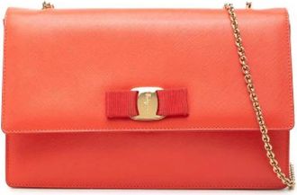 Ferragamo Sac bandouli&egrave;re Pre-owned - Femme - Pre-owned - Orange - Taille: ONE Size