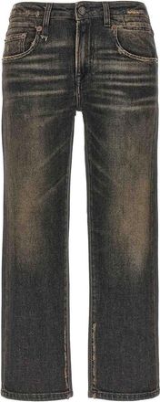 R13 Straight Leg Jeans - Schwarz