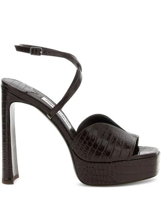 Jimmy Choo London sandales Karli à plateforme 125 mm - Marron