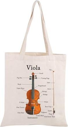 Generic Sac fourre-tout anatomique pour musicien, alto, instrument dalto, cadeau pour amateur dalto, cadeau pour professeur de musique, cadeau pour violiste, 