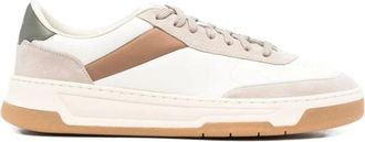 HUGO BOSS Homme, Chaussures, Beige, Taille: 41 EU Baskets en cuir et daim