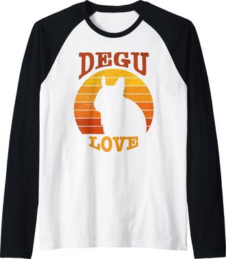 Jimbeels Degu Love Retro Vintage Octodon Haustier Nager Besitzer Mama Raglan