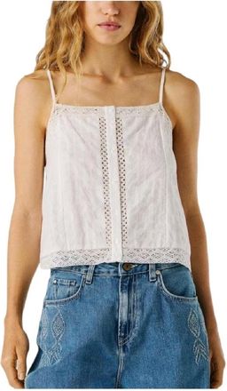 Pepe Jeans London Femme, Tops, Blanc, Taille: 42 FR Daola Blouse