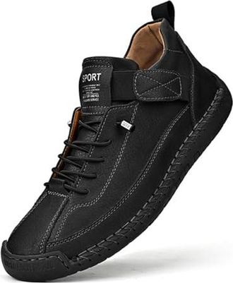 Generic Emiline - Baskets orthopédiques confortables en cuir fait à la main - Soutien de la voûte plantaire - Pour femme, Noir, 39 EU