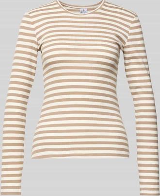 Pieces Slim Fit Langarmshirt aus Baumwoll-Mix