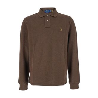Polo Ralph Lauren Chemise Polo en Maille Coupe Slim - Homme - Tops - Brun - Taille: M