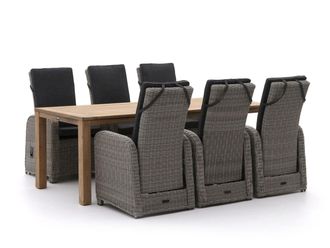 Intenso Furniture Intenso Umbria/ROUGH-S 220 cm Gartenm&ouml;bel-Set 7-teilig verstellbar