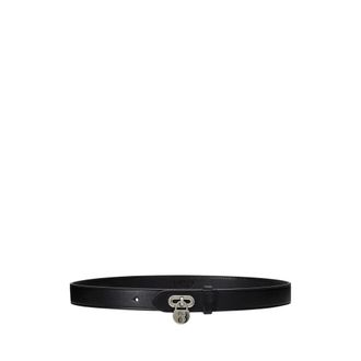 Ralph Lauren Leder G&uuml;rtel mit Vorh&auml;ngeschloss - - Accessories - Damen - Schwarzk - S