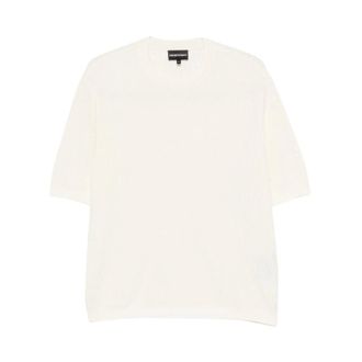 Emporio Armani Homme, Pulls, Blanc, Taille: M Pulls &agrave; col rond