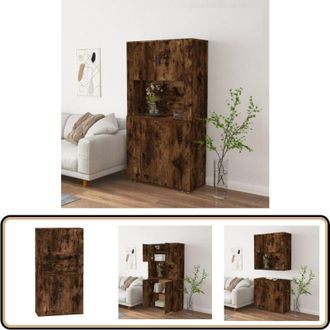 vidaXL Vidaxl - Buffet haut Chêne fumé Bois dingénierie - Buffet Design - Buffet Moderne - Buffet En Bois - Buffet Rangement - Buffet Mural