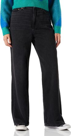 Jack & Jones Jack & Jones Damen Jxtokyo Wide Hw Cr6015 Noos Hose, Black Denim, 29W / 34L