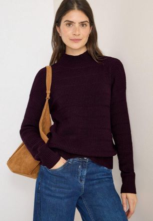 Cecil Stehkragenpullover mit Stehkragen und Loch-Design