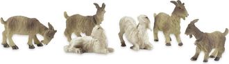 Riffelmacher & Weinberger Riffelmacher Schafe und Ziegen 6-TLG. - 2-4cm - 78034 - für 10cm große Krippenfiguren - Weihnachtskrippe Handarbeit Weihnachtswunder Jesus Geburt Heil