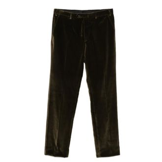 Brioni Gr&uuml;ne Velours Baumwollmischung Hose - - Trousers - Herren - Gr&uuml;n - XL