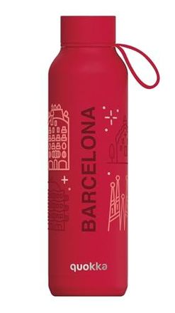 Quokka Solid with Strap - Cherry Red 630 ml Barcelona Love