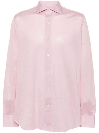 Mazzarelli Hemd mit Spreizkragen - Rosa