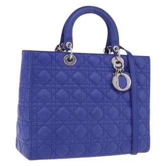 Dior Pre-owned Cuir sacs-dior - Femme - Pre-owned - Bleu - Taille: ONE Size