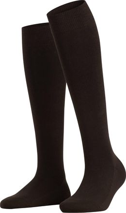 Falke Damen Kniestrümpfe Family W Kh nachhaltige Baumwolle lang einfarbig 1 Paar, Braun Dark Brown 5239, 39-42