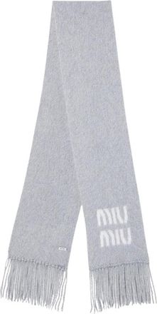 Miu Miu Woll- und Mohairschal - - Accessories - Damen - Grau - ONE SIZE
