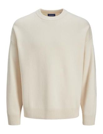 Jack & Jones Jorkobe Tricot &agrave; col Rond, Cr&egrave;me, L