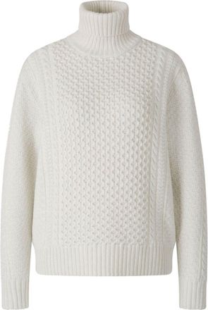 Fabiana Filippi Pullover mit Zopfmuster - Wei&szlig;