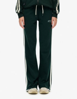 Superdry Athletic - Pantalon de jogging &eacute;vas&eacute; &agrave; rayures - Vert &eacute;mail