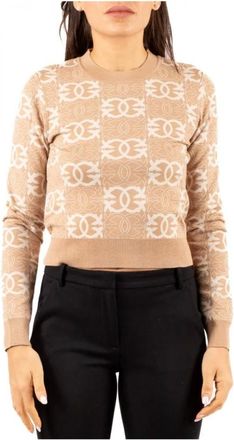 Pinko Pinko, Femme, Pulls, Brun, Taille: 38 FR Maglia