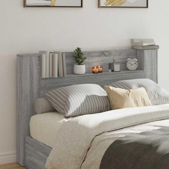 vidaXL vidaXL T&ecirc;te de lit Gris Sonoma 160 x 16,5 x 103,5 cm Bois ding&eacute;nierie
