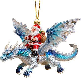 Generic Weihnachtsmann Drachenbaum Ornament - Zweidimensionale h&auml;ngende Dekoration, fantastisches Thema Weihnachtsakzent, leichtes saisonales Ausstellungsarti