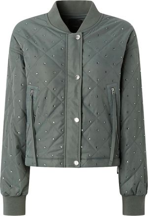 Pinko veste bomber matelassée à ornements - Vert