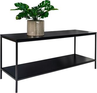 M&S Collection Vita tv Tisch mit 2 Regalen, schwarz